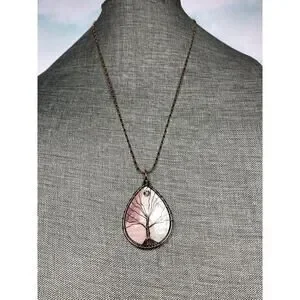 Unbranded | Jewelry | Necklace Mother Of Pearl Tree Of Life Wire Work ...